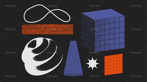 Grainy Abstract Geometric Shapes Graphics Motion Array