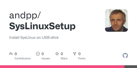 github andpp syslinuxsetup install syslinux on usb stick