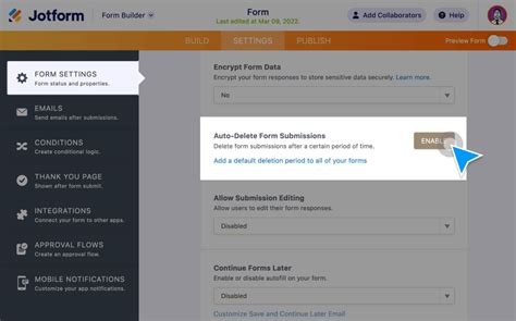Auto Delete Submissions
