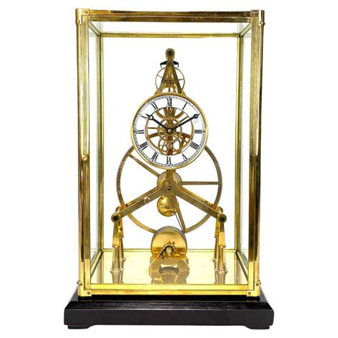 English Style Grasshopper Escapement 8 Day Fusee Double Pendulum Mantle