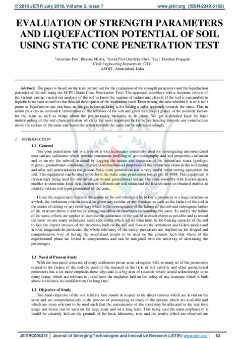 Pdf Evaluation Of Strength Parameters And Liquefaction Potential Of