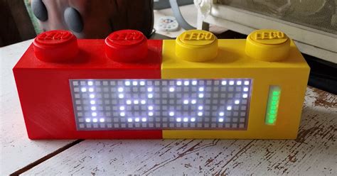 Lego Neopixel Alarmclock By John Pauw Download Free Stl Model