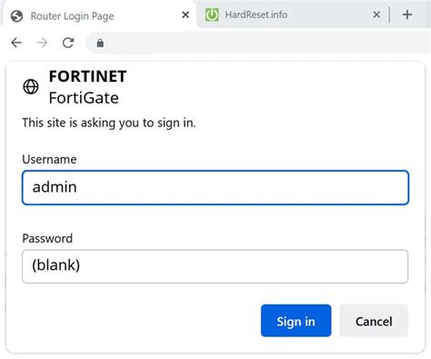 Open Admin Page On FORTINET FortiGate How To HardReset Info