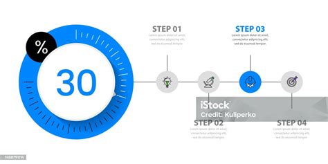 인포그래픽 템플릿입니다 선에 백분율과 4단계가 있는 원 개념에 대한 스톡 벡터 아트 및 기타 이미지 개념 공영 주택 단지