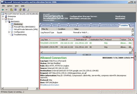 Getting Started With Microsoft Isa Server 2006 Part 10 Logging