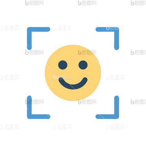用于积极情绪分析的笑脸检测图标png下载 包图网
