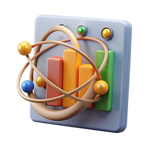 Beautiful Abstract Quantum Physics Experiment Data Chart Isolated