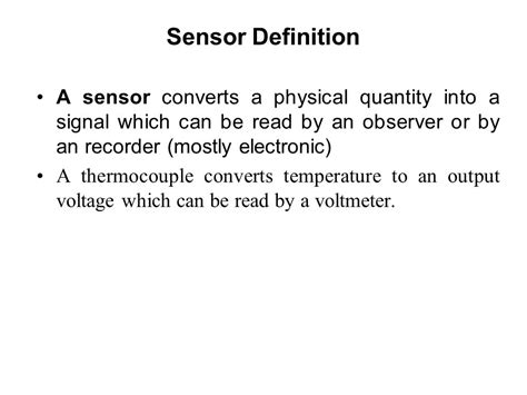 What Is A Sensor Different Types Of Sensors Applicati