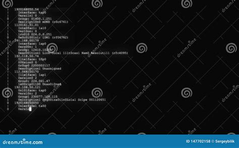Encrypted Programming Security Hacking Code Data Flow Stream On Display