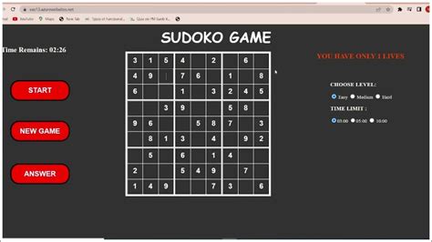 Sudoku Solver Project Youtube