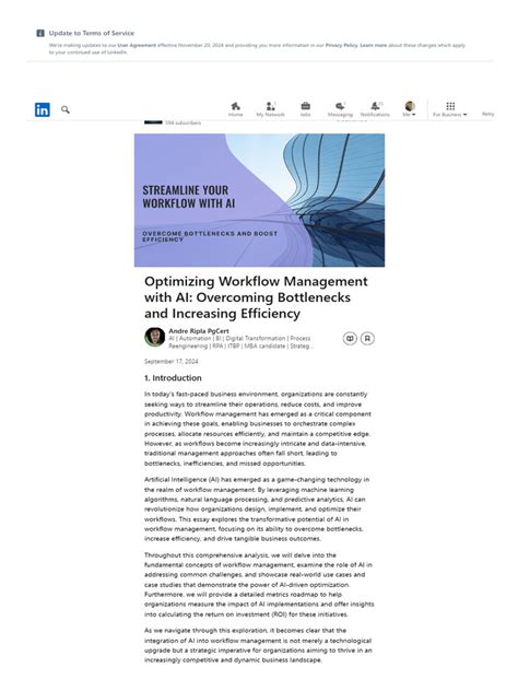 Optimizing Workflow Management With Ai Overcoming Bottlenecks And Increasing Efficiency Best