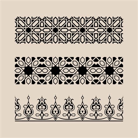 Seamless Boarder Pattern Design Floral Boarder Design 36904344 Vector