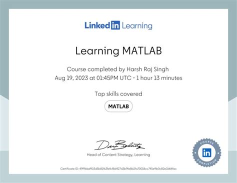 Harsh Raj Singh On Linkedin Certificate Of Completion