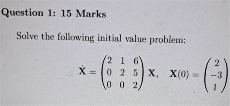 solved solve the following initial value problem