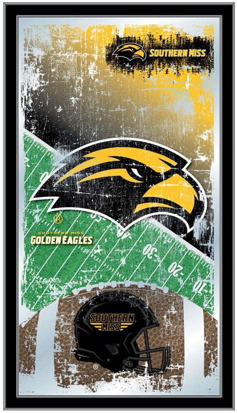 University Of Southern Mississippi 15x26 Football Wall Mirror Cave