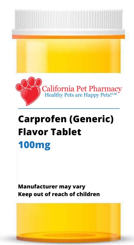 Carprofen Generic 100mg Per Flavor Tablet
