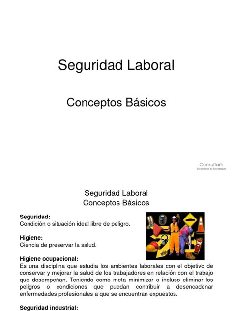 Conceptos Clave De Seguridad Laboral Pdf Seguridad Y Salud
