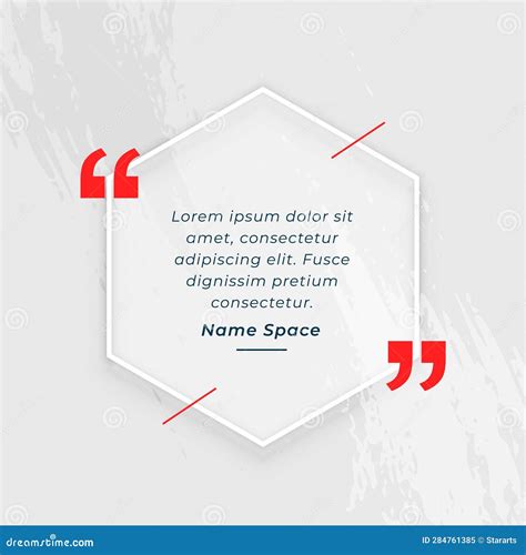 Quotation Text Template With A Simple Frame Cartoon Vector