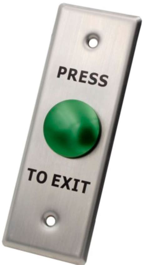 X Press To Exit Button Mushroom Small X EXIT CTC Communications