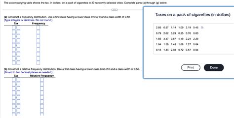 Solved A Construct A Frequency Distribution Use A First