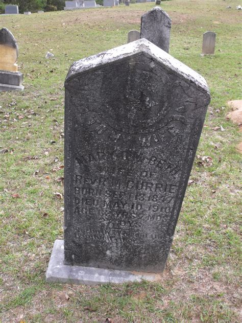 Mary O Mcbeth Currie 1847 1910 Memorial Find A Grave