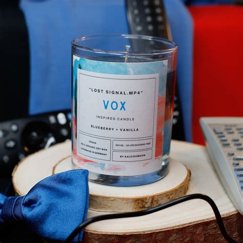 Vox Inspired Candle Lost Signal Mp4 Hazbin Hotel Inspired Soy Cand