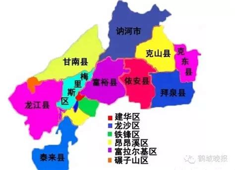 哈尔滨市辖区划分地图 千图网