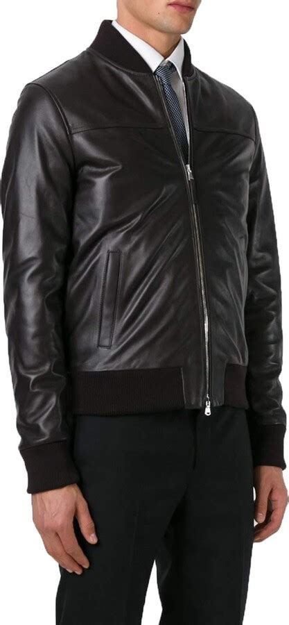 Rindway It Rindway Mens Blue Real Leather Bomber Jacket With Silver