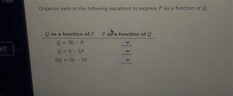 Solved Organize Each Of The Following Equations To Express P