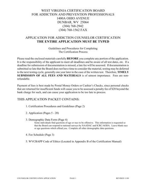 West Virginia Certification Board For Addiction And