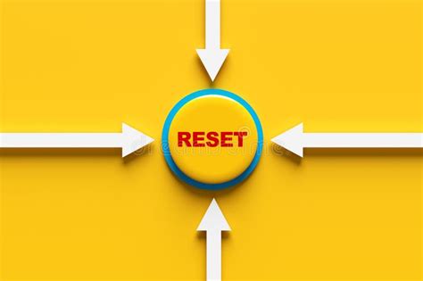 Reset Button Showing Restarting From Beginning Concept Stock Illustration Illustration Of