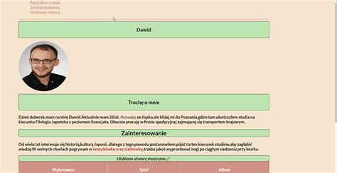 Github Dawid Ziebahomepage This Is The First Website I Built As