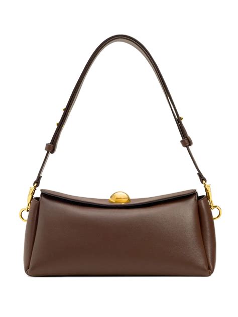 Ami Paris Mini Carrousel Shoulder Bag Brown Farfetch Uk