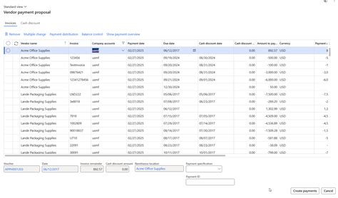 Creating A Payment Proposal In Dynamics 365 Finance And Operations