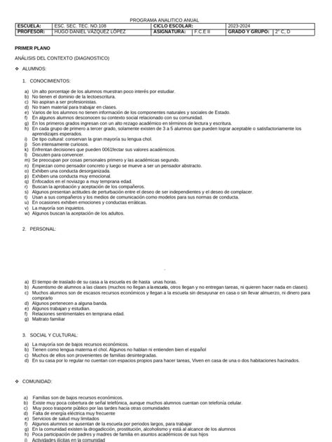 Programa Analitico Fce Ii Pdf