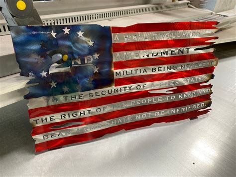 Second Amendment Flag 2a American Flag Metal Flag Metal Etsy