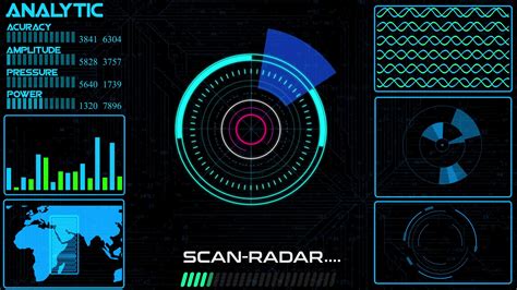 Futuristic Radar Screen Technology Radar Concept Radar And Target Scanner Futuristic Hud