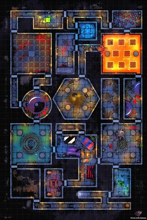 Secret Vault Dungeon Battle Map For Dungeons And Dragons And Patfinder