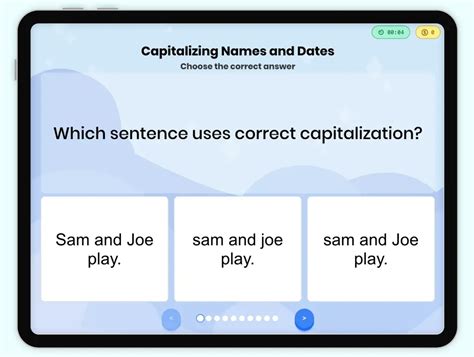 Capitalizing Names And Dates Game L12a Workybooks