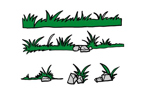 Doodle Grass Illustration Graphic By Devita Ayu Silvianingtyas