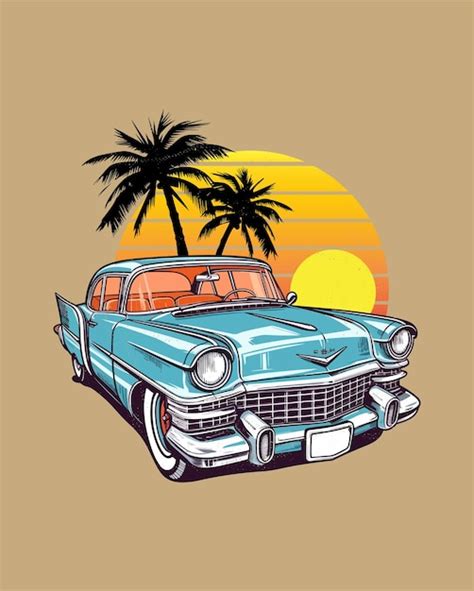 Premium Vector Classic Vintage Car Illustration On White Background