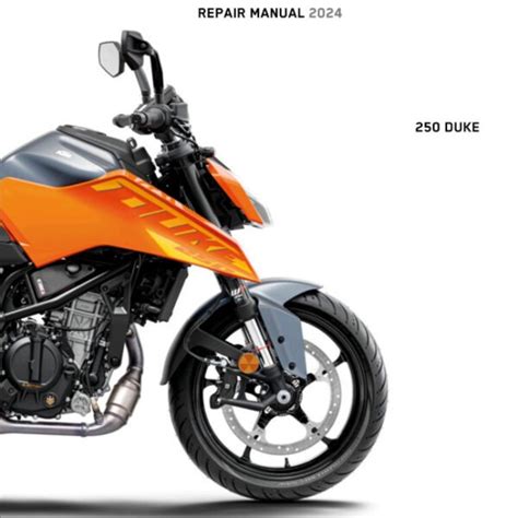 2024 Ktm 250 Duke Repair Manual Ktm Repair Manuals