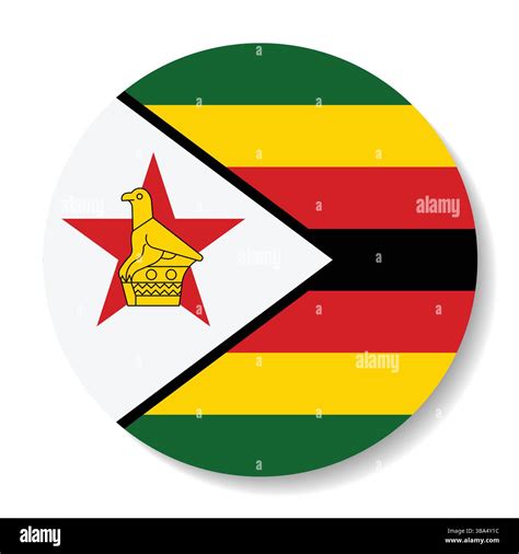 Flag Of Zimbabwe Zimbabwe Circle Flag Logo Icon Computer Vector