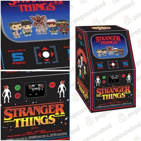 Exclusive 5 Pack Of Stranger Things 8 Bit Pops With An Arcade Box R
