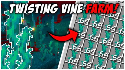 The Easiest Twisting Vine Farm In Minecraft Java 121 Tutorial Youtube