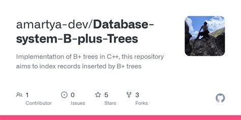 Github Amartya Devdatabase System B Plus Trees Implementation Of B