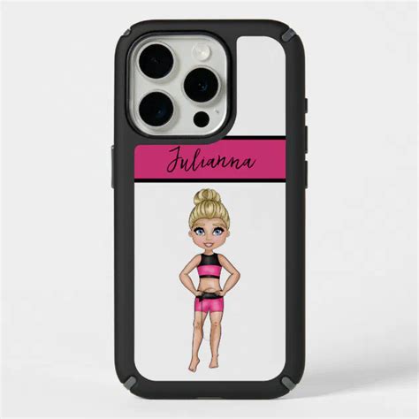 Gymnastics Girl Blonde W Name Of Gymnast Speck Iphone Case Zazzle
