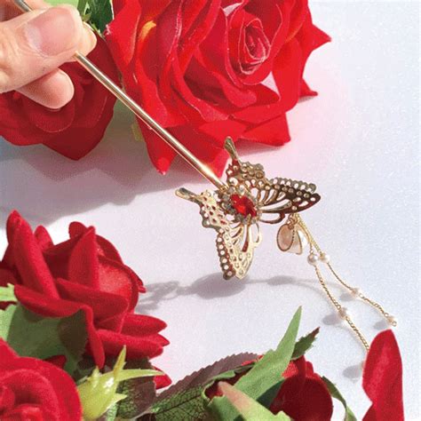 Made 화나비 비녀 뒤꽂이 에이블리