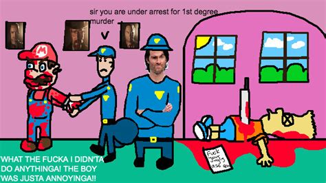Mario Arrested For Murder Of Bart Simpson By Alvinballbusting9494 On