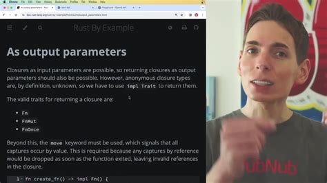 Rust By Example Return Functions As Output Youtube
